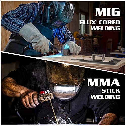 Mig welder, MYYWELD 120A 110V MIG Welding Gasless MIG/Stick Welder 2 in 1 Flux Core Wire Welding Machine No Gas IGBT Inverter