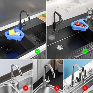 Swan Drain Basket Sink 2pcs Kitchen Sink Drain Basket Multipurpose Basket Kitchen Triangle Sink Filter Kitchen Sink Strainer Basket Blue and Yellow LB000315