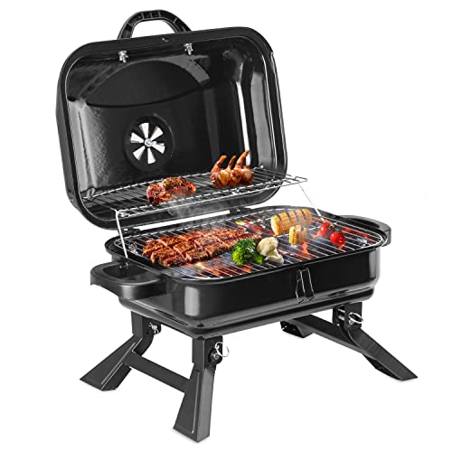 LEISURELIFE Portable Charcoal Grills with Legs for Outdoor 17-Inch BBQ Grill for Patio Backyard Picnic Camping