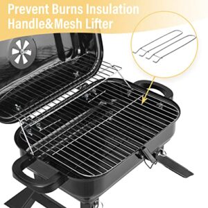 LEISURELIFE Portable Charcoal Grills with Legs for Outdoor 17-Inch BBQ Grill for Patio Backyard Picnic Camping