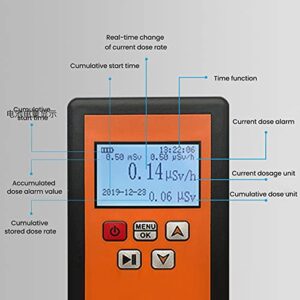 Kavolet Nuclear Radiation Detector, Beta Gamma X-ray Tester, NR-750 Household Radioactive Tester, LCD Display, Geiger Counter Radiation Detector, Triple Alarm