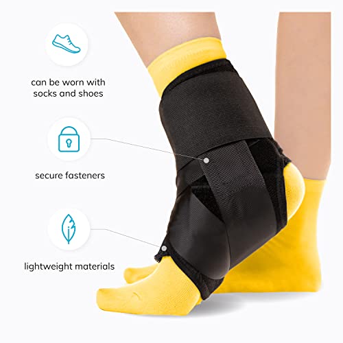 BraceAbility Ankle Brace - Lace-Up Ankle Brace for Women and Men - Figure-8 Stabilizer Sports Recovery Support Wrap for Right or Left Ankle Pain and Sprains Relief (Medium)