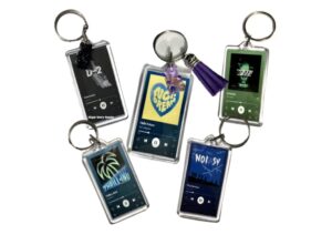 spotify song album keychain | custom | key chain + add charm | twice | exo | txt | enhypen | astro | stray kids | victon | baekhyun | aespa | ateez | seventeen