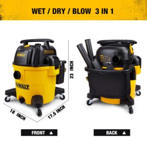 DeWALT DXV10PZ 10 Gallon 5.5 Peak HP Poly Wet Dry Vacuum, Yellow