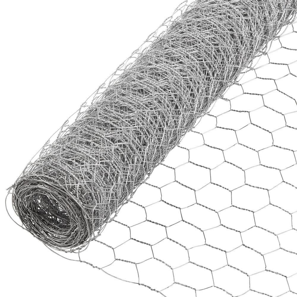 Fencer Wire Poultry Netting Fence, 20 Gauge Galvanized Hexagonal Chicken Wire Fence, 1-Inch Mesh Opening Size (4 ft. x 150 ft.)