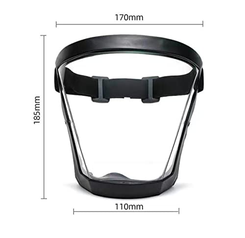 GEOOT Super Protective Face Shield Anti-Fog Full Face Safety Shield Unisex All-Inclusive Face Protection with Detachable Flter (Black)