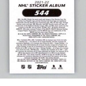 2021-22 Topps Stickers #544 Alex Ovechkin Foil NM Washington Capitals NHL Hockey (Mini Sized) Sticker Trading Card