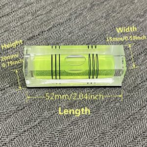 YMGBHNKJLS 4Pcs Magnetic High Precision Small Level Bubble 52x15x20mm Three Line Horizontal Level Mini Square Bubble Spirit Levels for Picture Hanging