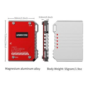 ANDYCINE Lunchbox mSATA to SATA Adapter DIY Magnalium Case for mSATA SSD T5 1TB/2TB Compatible for Atomos Ninja V,Ninja V+,Ninja Flame,Ninja Inferno,and Shogun Inferno