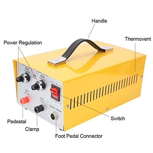 HPDONM 30A/80A Jewelry Spot Welder Pulse Sparkle Spot Welder Laser Pulse High Power Gold Silver Platinum Palladium Necklace Ring Jewelry Spot Welder Mold Tools,80A