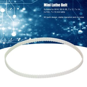 Mini Lathe Belt Replacement Parts 90 Tooth Drive Belt Timing Drive Geared Belt Lathe Drive Belt Lathe Accessory for 0618 0618‑3B