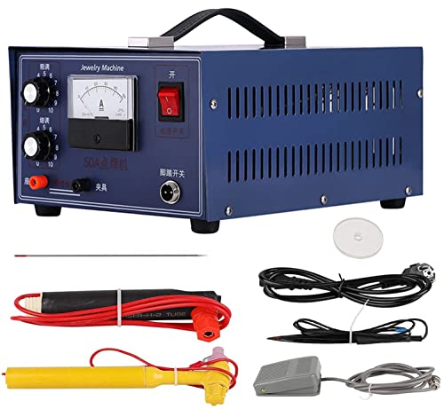 HPDONM 300W Jewelry Pulse Welding Machine Portable High Power Spot Welder DX-50A,Welding Range: 0.6-1.2MM, for Gold Silver Platinum Palladiu