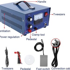 HPDONM 300W Jewelry Pulse Welding Machine Portable High Power Spot Welder DX-50A,Welding Range: 0.6-1.2MM, for Gold Silver Platinum Palladiu