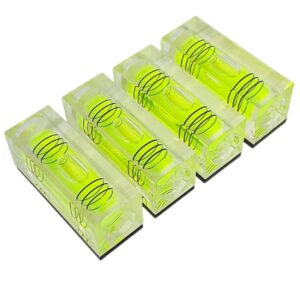 ymgbhnkjls 4pcs magnetic high precision mini level bubble 40x15x17mm small bubble spirit levels three line horizontal level