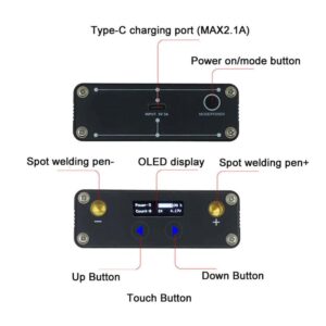 MinderRC DH30 Portable Spot Welding Machine With OLED Screen For Welding MAX 0.15mm Nickel Strip Battery Spot Welder Machine 5000mAh Lipo Include Firmware Upgraded