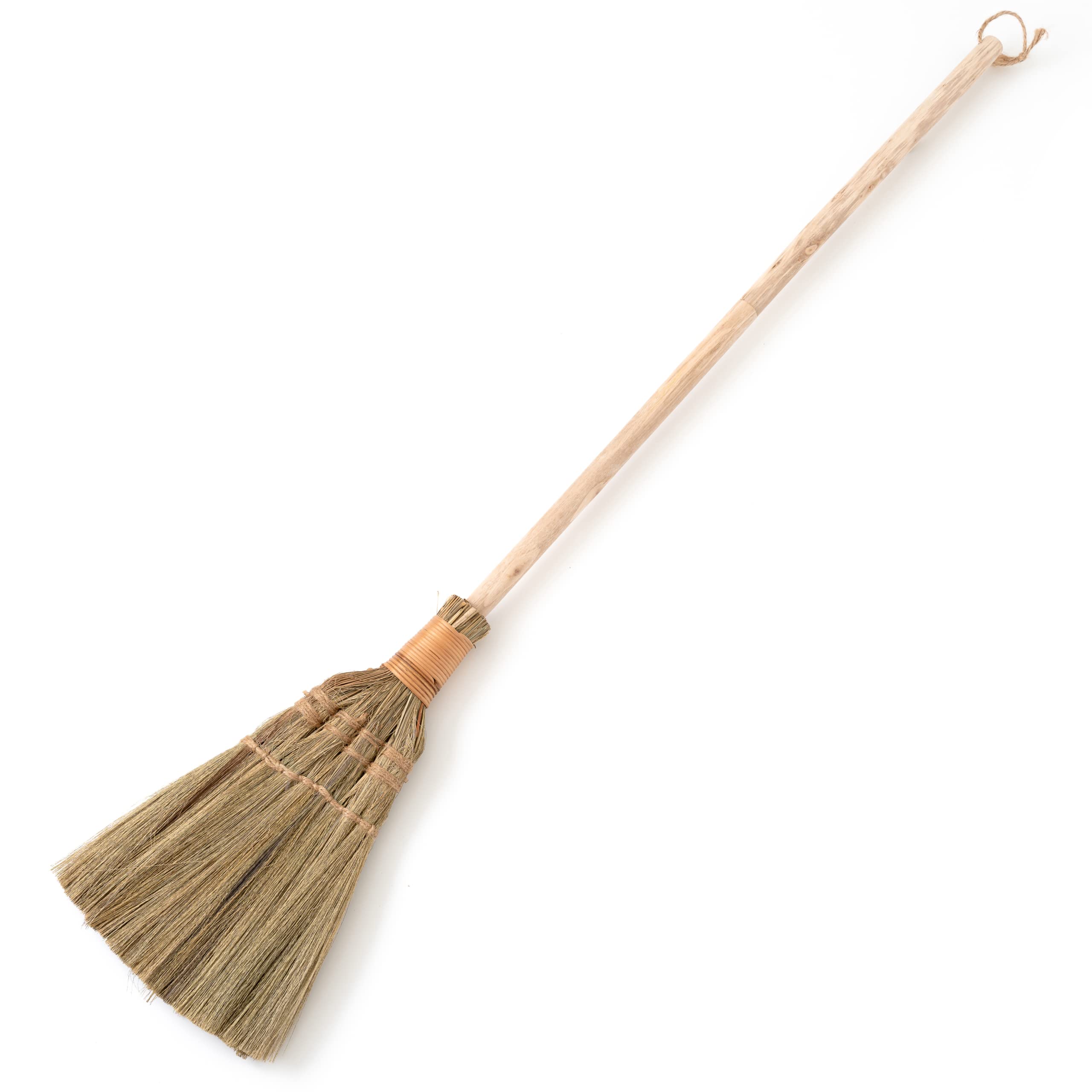 TTS For Home Vietnamese Straw Soft Broom for Cleaning with Long Handle Broom- Broom Decorative 7.84'' Width, 45.5" Length