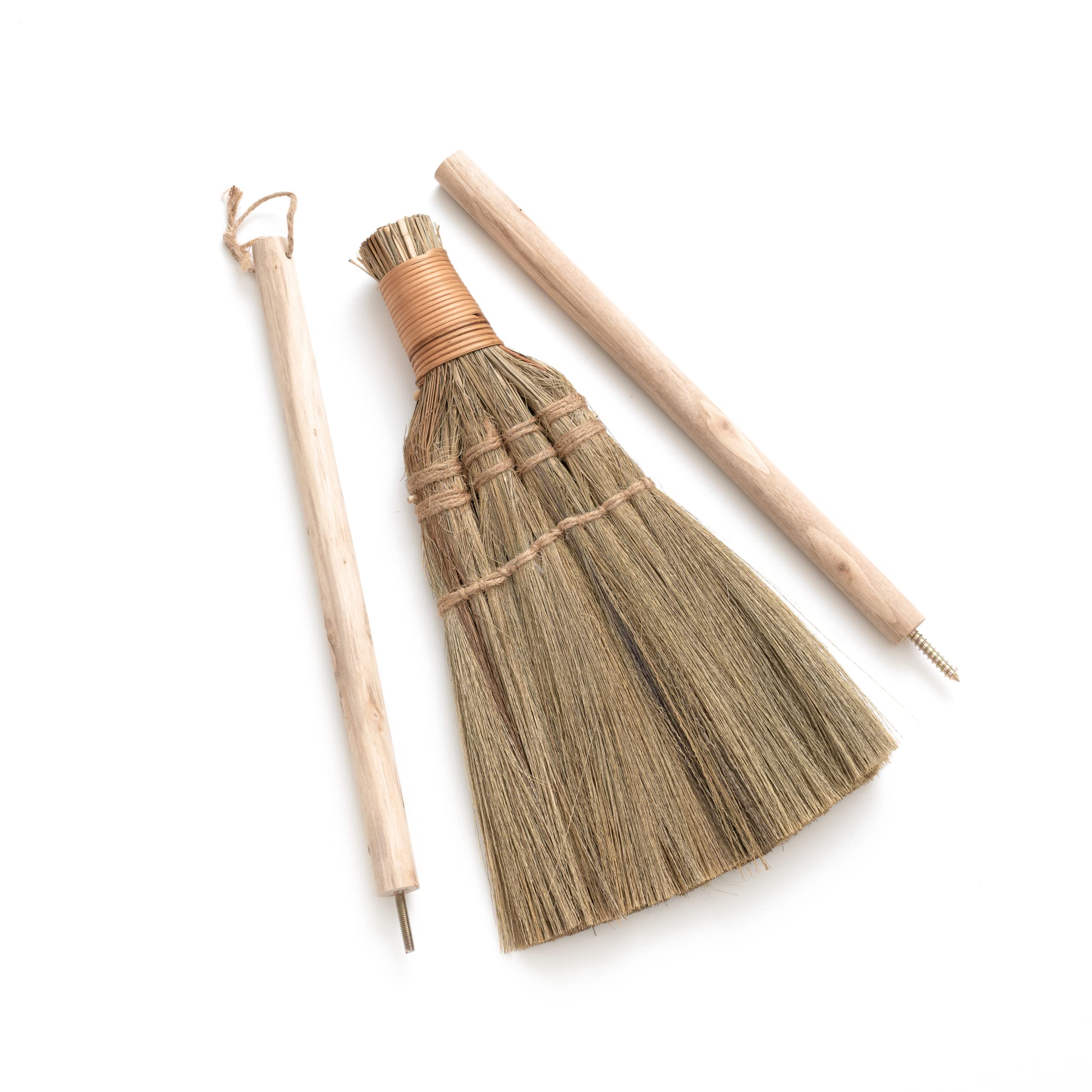 TTS For Home Vietnamese Straw Soft Broom for Cleaning with Long Handle Broom- Broom Decorative 7.84'' Width, 45.5" Length