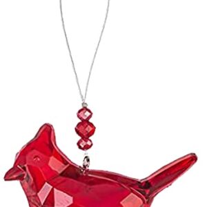 Cardinal of Comfort Visitor from Heaven Sympathy Gift Set Memorial Cardinal Gifts Bereavement Gifts Remembrance Gift for Loss of Father, Mom, Sister - Red Bird Crystal Window Décor