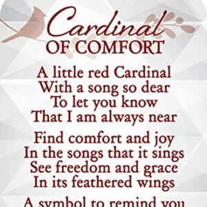 Cardinal of Comfort Visitor from Heaven Sympathy Gift Set Memorial Cardinal Gifts Bereavement Gifts Remembrance Gift for Loss of Father, Mom, Sister - Red Bird Crystal Window Décor