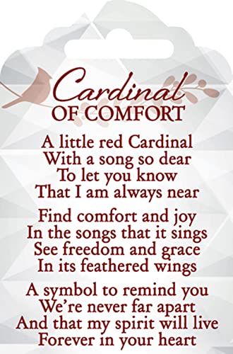 Cardinal of Comfort Visitor from Heaven Sympathy Gift Set Memorial Cardinal Gifts Bereavement Gifts Remembrance Gift for Loss of Father, Mom, Sister - Red Bird Crystal Window Décor