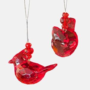 Cardinal of Comfort Visitor from Heaven Sympathy Gift Set Memorial Cardinal Gifts Bereavement Gifts Remembrance Gift for Loss of Father, Mom, Sister - Red Bird Crystal Window Décor