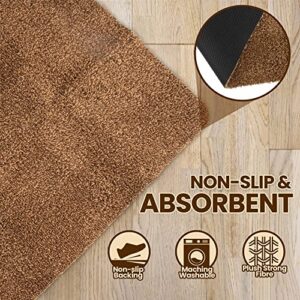 RugMast Indoor Door Mat for Entryway, 20" x 30" Washable, Non Slip Super Absorbent Microfiber Rugs for Entryway, Low Profile