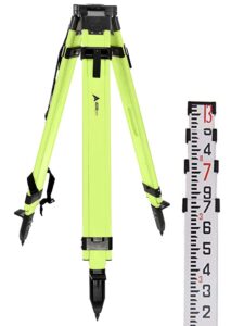 adirpro aluminum hi -vis green tripod with quick clamp & adirpro 14-foot aluminum grade rod bundle