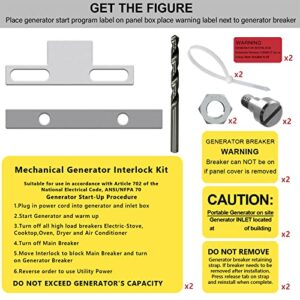 ZTTXL Generator Interlock Kit Compatible with Square D Generator Interlock Kit for Homeline Meter Main 150 or 200 amp Breaker, Professional and Interlock Kit The