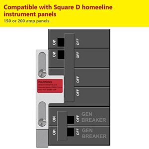 ZTTXL Generator Interlock Kit Compatible with Square D Generator Interlock Kit for Homeline Meter Main 150 or 200 amp Breaker, Professional and Interlock Kit The