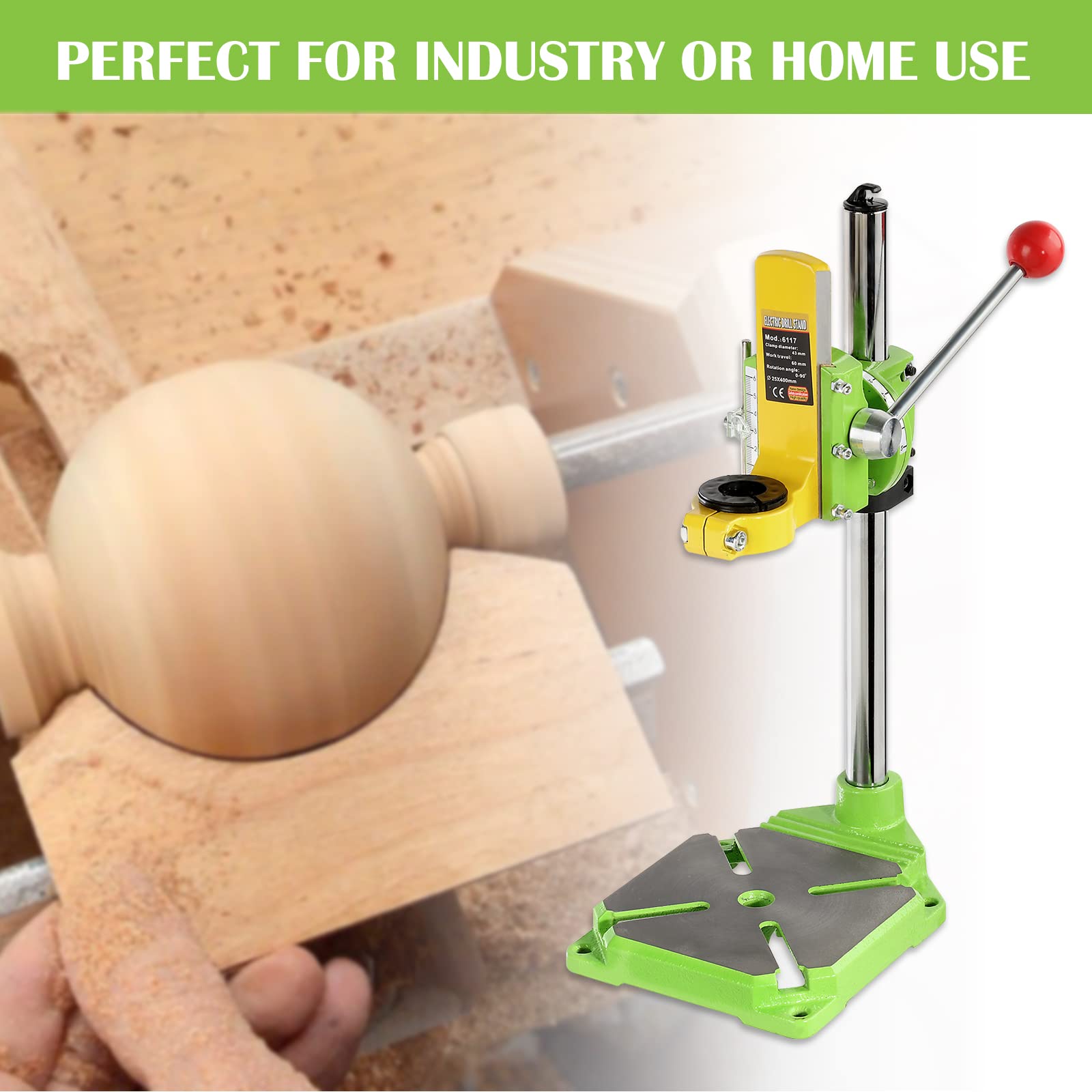 POWLAB Floor Drill Press stand Drill Press Work Station Stand Table Top Drill Press 90° Rotating Fixed Frame for Drill Workbench Repair Drill Press Table Only for Clamping Range 38mm-42mm