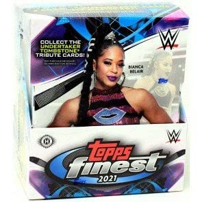 2021 topps finest wwe wrestling box (12 pks/bx)