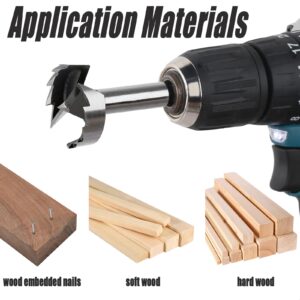 Vearter Forstner Bit Set, 1/4-2-1/8inch 16pcs with 3/8 Hex Shank,Multi Sided Shank Wood Drill bit Hole Saw Kit