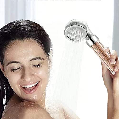 WHYJJQIAN High Pressure Shower Head with Handheld & Shower Filter for Hard Water,Detachable Water Saving & Massage Setting Shower Heads with Hose and Holder for Dry Skin & Hair