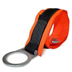 afp 3’ cross arm strap premium heavy-duty pass-through double steel ring, safety fall protection anchorage connector (osha/ansi) ppe