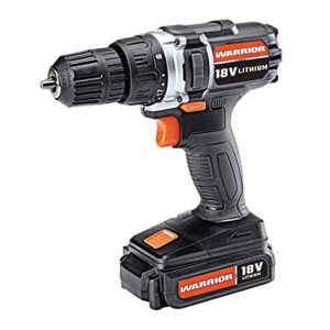 warrior 18v cordless 3/8 in. drill/driver kit, clear