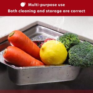 MARKOO Stainless Steel Triangle Sink Basket, Kitchen Sink Dain Strainer, Kitchen Food Waste Leftovers Food Catcher Garbage Corner Sink Strainer