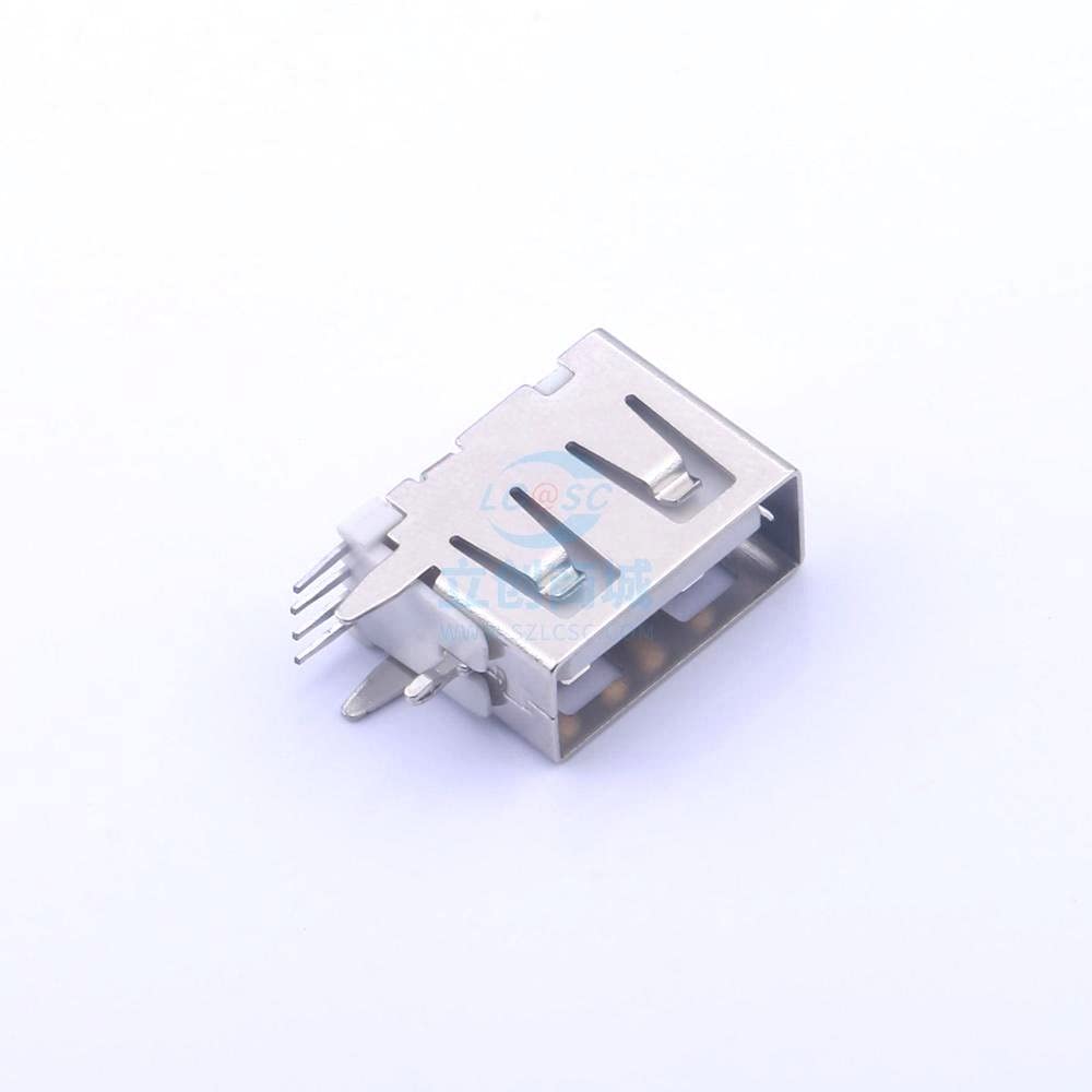 10 Pcs AF10.0 Side Insert Short External Straight Inner O-Type Feet Boundless Iron Shell PBT White Glue USB Connector Plug-in Type-A 906-561A1014D10200