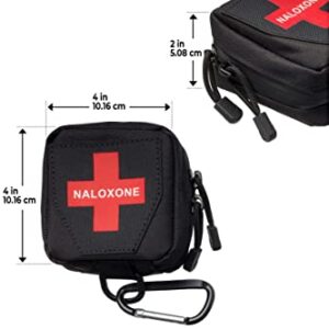 Naloxone Belt Pouch for Opioid Overdose Kits | Compact Belt Attachment Design | Custom Designed and Compatible with Two Naloxone Nasal Spray Doses & Accessories | Naloxone not Included (1)