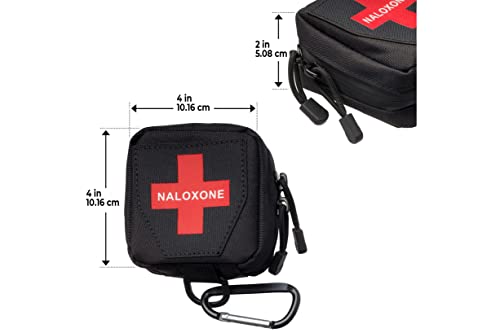 Naloxone Belt Pouch for Opioid Overdose Kits | Compact Belt Attachment Design | Custom Designed and Compatible with Two Naloxone Nasal Spray Doses & Accessories | Naloxone not Included (1)