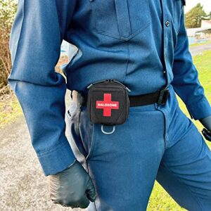 Naloxone Belt Pouch for Opioid Overdose Kits | Compact Belt Attachment Design | Custom Designed and Compatible with Two Naloxone Nasal Spray Doses & Accessories | Naloxone not Included (1)