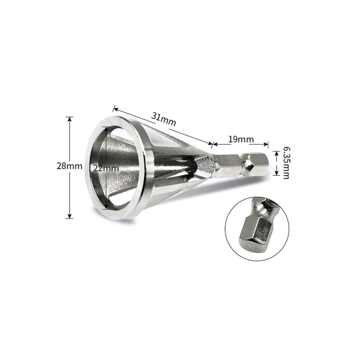 RUITASA Chamfering Machine New deburring chamfering Machine Triangle Handle Outside Hexagonal Shank Chuck Drill chamfering Tool