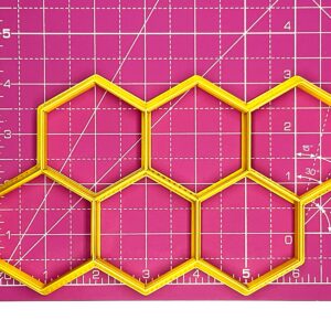 Multi 2.25" Hexagon Geometric Cookie Cutter, Honeycomb Multicutter for Dough, Fondant, Clay (Hexagon (2.25 inch))