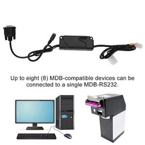 Gaeirt RS232 Converter, MDB-RS232 Converter Use RS232 USB Port Use Computer RS232 Port ABS Plastics Material for MDB Coin Validator