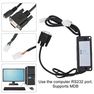 Gaeirt RS232 Converter, MDB-RS232 Converter Use RS232 USB Port Use Computer RS232 Port ABS Plastics Material for MDB Coin Validator