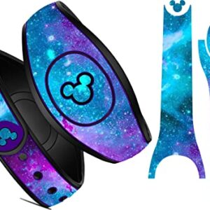 Galaxy Skin Vinyl Magic Band Decal Wrap Decal Skin Sticker Compatible with The Disney MagicBand 2