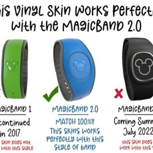 Galaxy Skin Vinyl Magic Band Decal Wrap Decal Skin Sticker Compatible with The Disney MagicBand 2