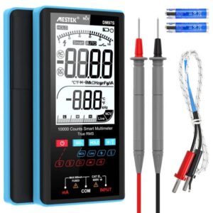 digital multimeter tester mestek smart voltmeter ncv testing auto range voltage tester measures ac dc current volt ohm amp temperature for electrical testing & automotive