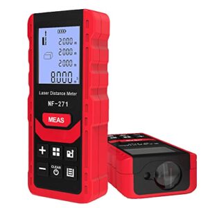 laser distance meter 50m/165ft, noyafa silent laser range finder, m/in/ft unit switching, backlit lcd display, measure distance, pythagorean, area and volume