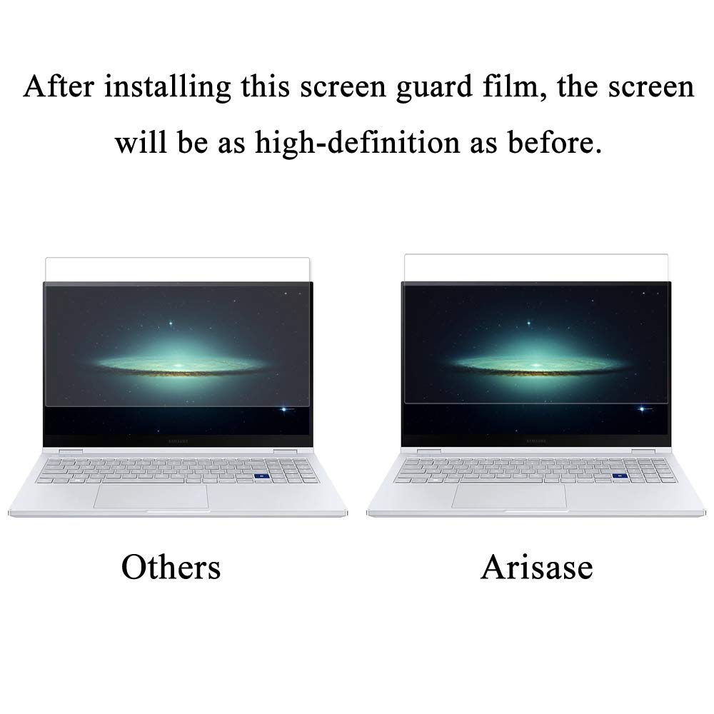 Arisase (3 Pack Clear Screen Protector for 15.6" Samsung Galaxy Book Pro 360 Series with 16:9 Aspect Ratio Laptop (15.6 Inches)