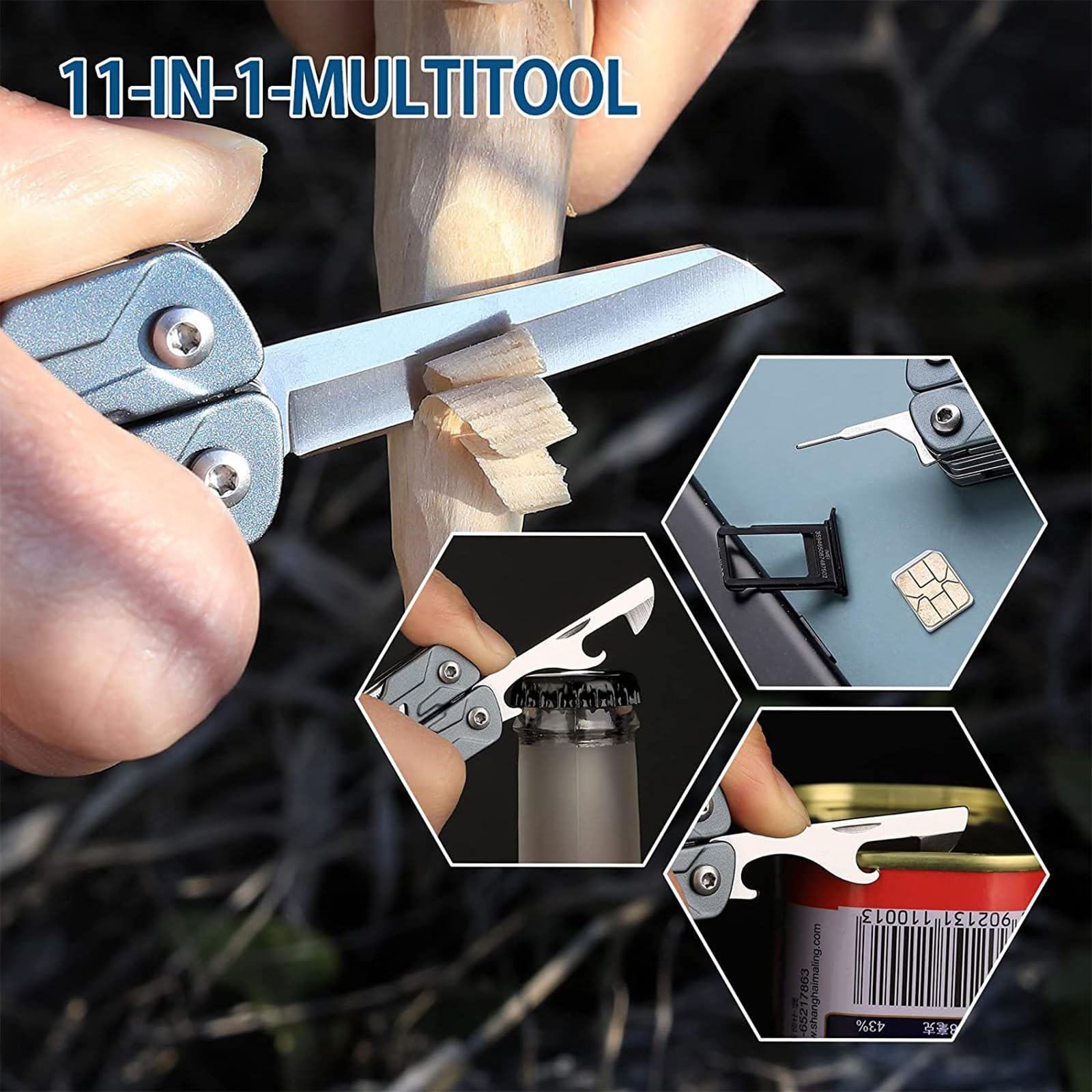 NexTool Keychain Multitool, Mini Multi Pliers with Pocket Knife, Screwdriver and Bottle&Can Opener, Pocket Tool, Father's Day Gifts from Daughter（Mini Sailor)